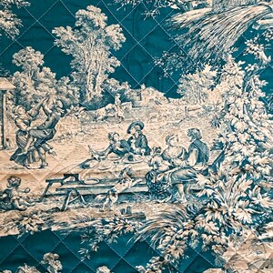 French Country Provence Toile and Gingham Throw by Fnapp - Etsy