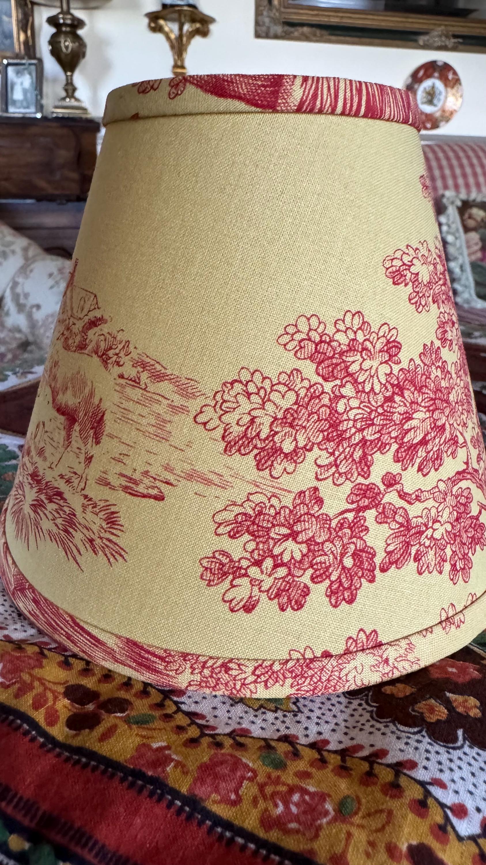 French Country Toile De Jouy Fabric Lamp Shade - Etsy