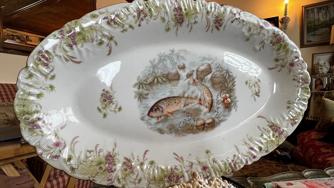 Imperial Crown China Austria Coastal Beach Fish Platter - Etsy