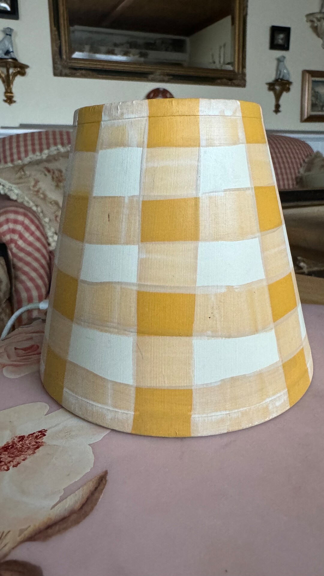 Pierre Deux French Country Handpainted Buffalo Check Lamp Shade - Etsy