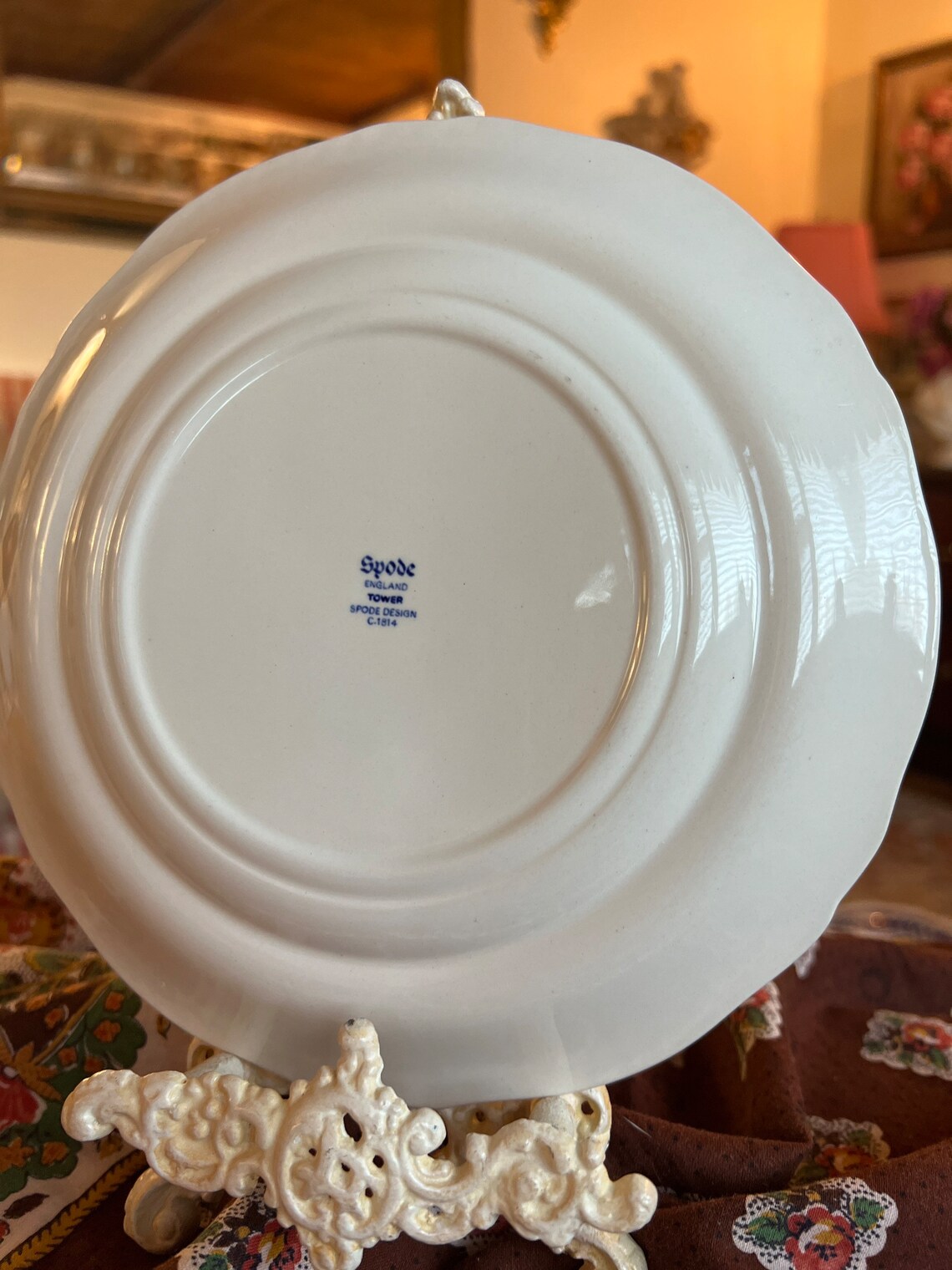 English Country Toile Tower Plate by Spode - Etsy