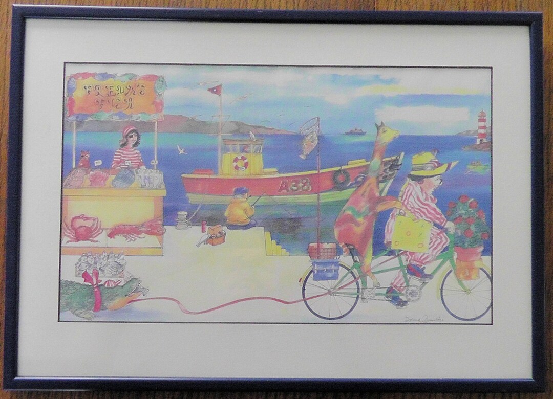 Original Signed David Armitage Book Print Seaside Scene in - Etsy