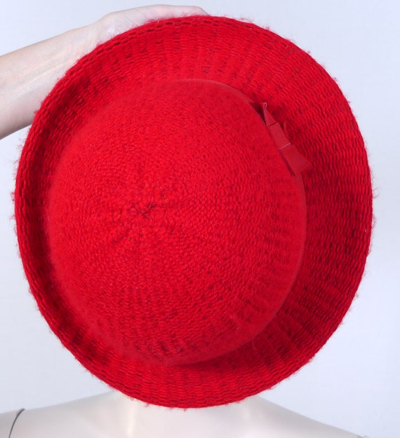 Vintage Women's Red Cloche Hat - Nordstrom Red Hat - … - Gem