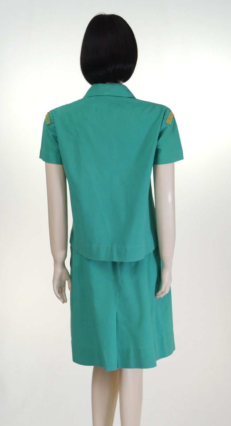 Vintage Womens Girl Scouts Of Philippines Uniform Girl Scout Uniform Manila Green Blouse And Skirt