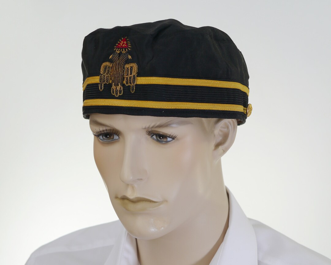 Vintage Freemason Ceremonial Cap - C. E. Ward Company - Size 7 1/2 ...