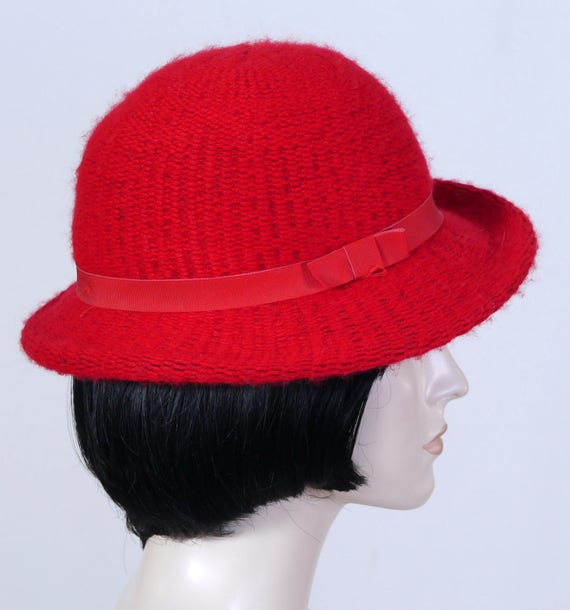 Vintage Women's Red Cloche Hat - Nordstrom Red Hat - … - Gem