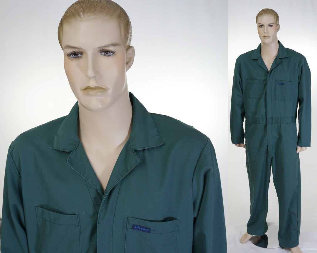 Vintage Men's Green Coveralls - Green Men's Jumpsuit - Halloween ...