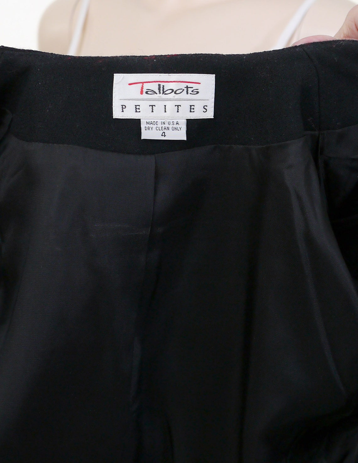 Vintage Talbots Petite Black Suit 2 Piece Suit Beaded Jacket Women's ...