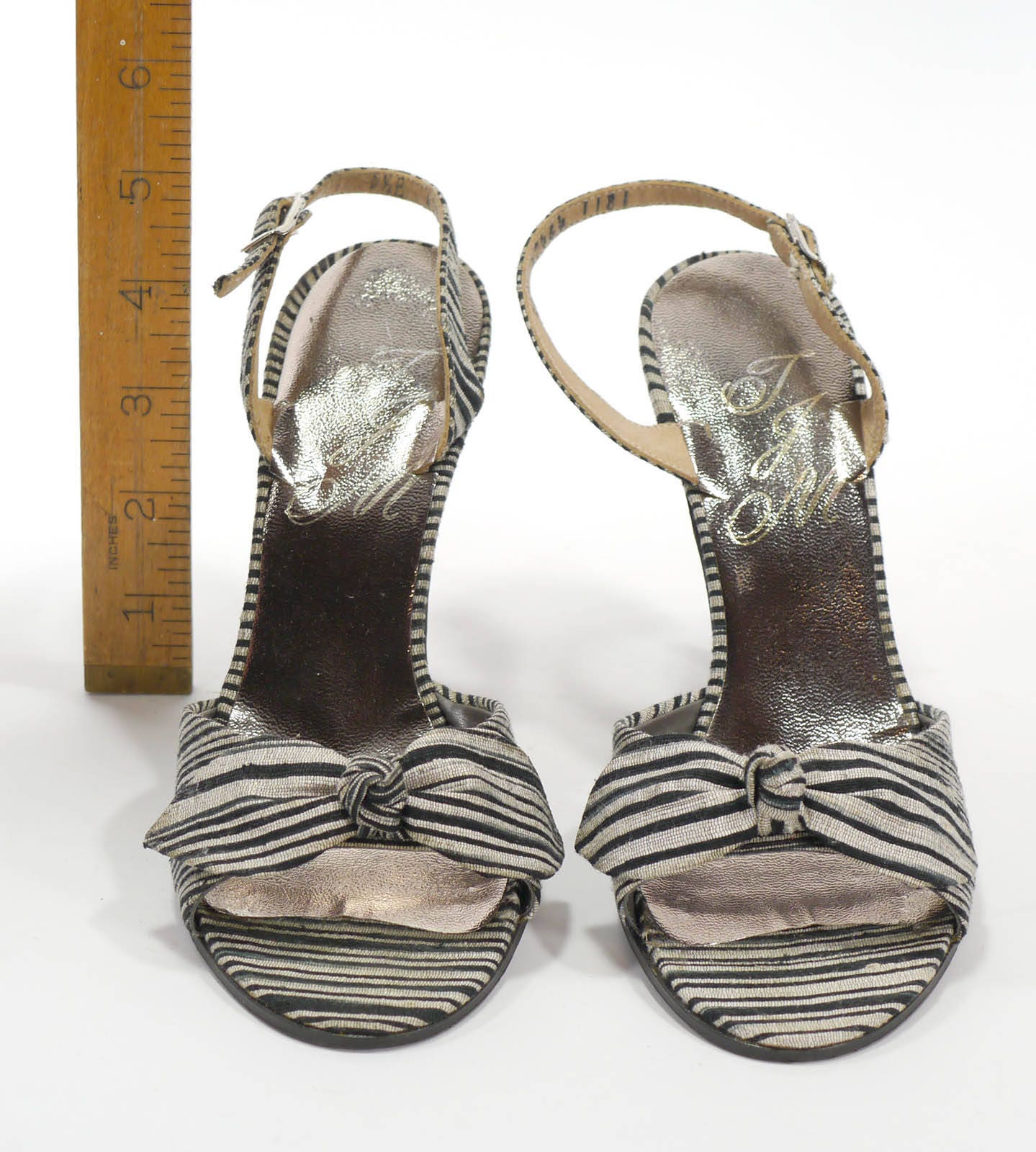 Vintage 80s Sling Back Peep Toe Shoes - TJM Heels - Size 5.5B - Evening ...