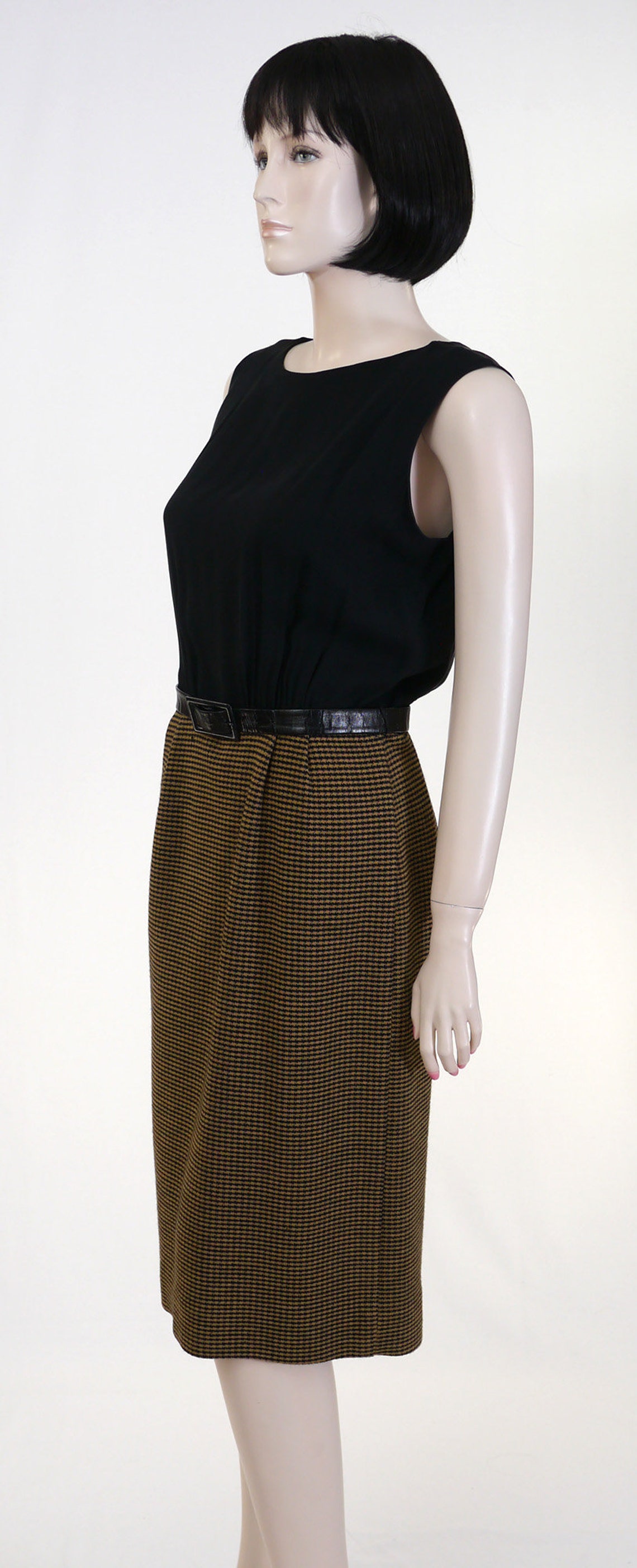 Vintage 1960s Mr. Mort 2-Piece Suit / Black & Brown | Etsy