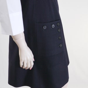 Vintage Navy Blue Wool Mini Skirt - Upcycled From US Navy Uniform ...