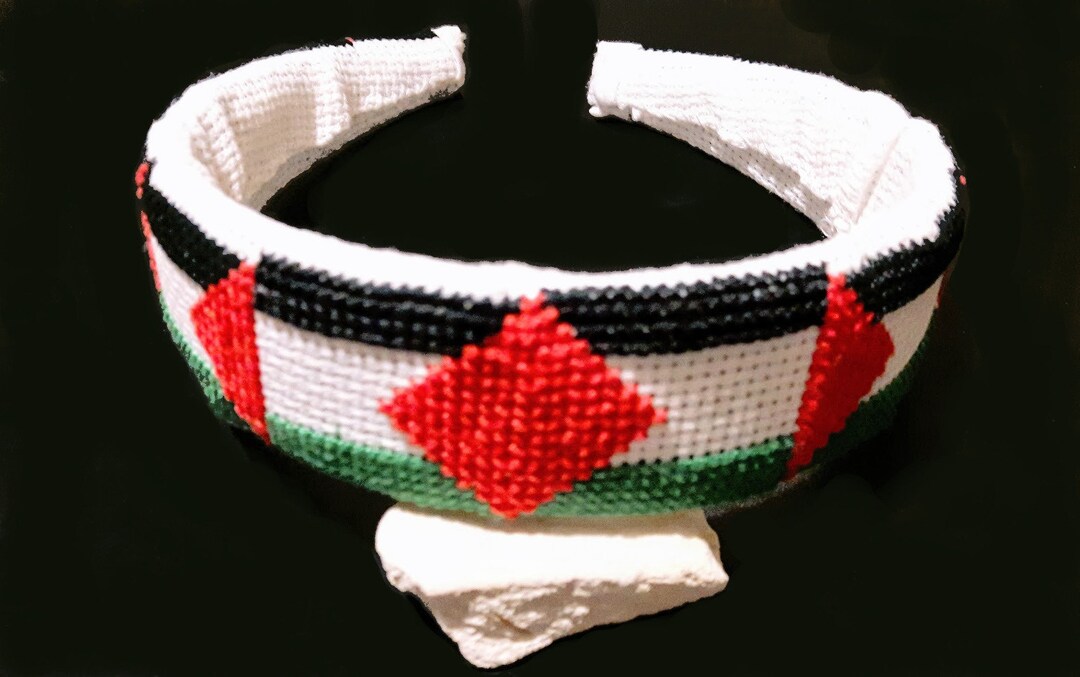 Palestinian Flag Embroidered Hairband - Etsy