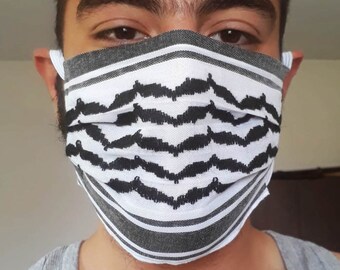 Red Palestinian Keffiyeh Mask | Etsy