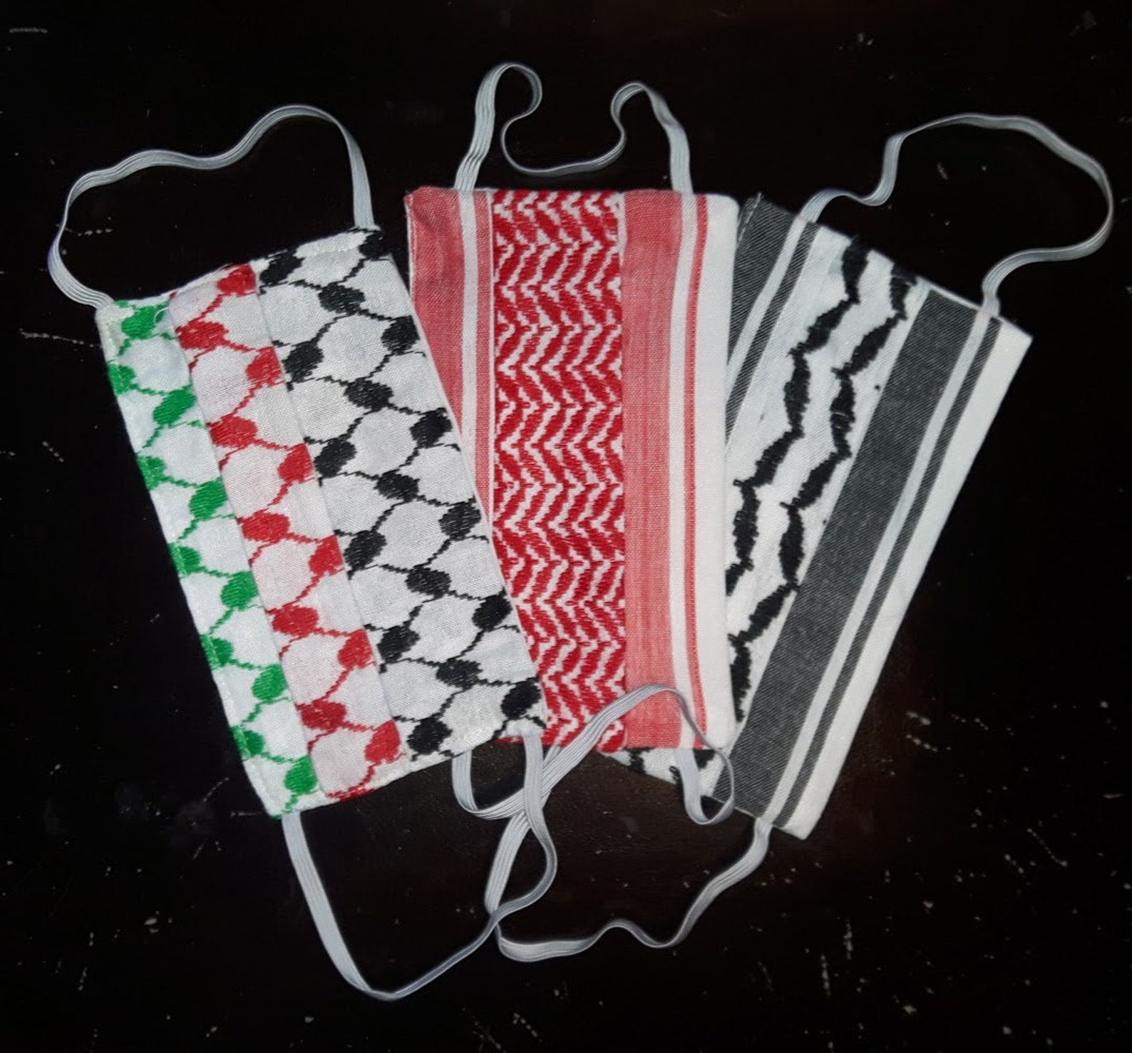 3-pack Palestinian Keffiyeh Masks | Etsy