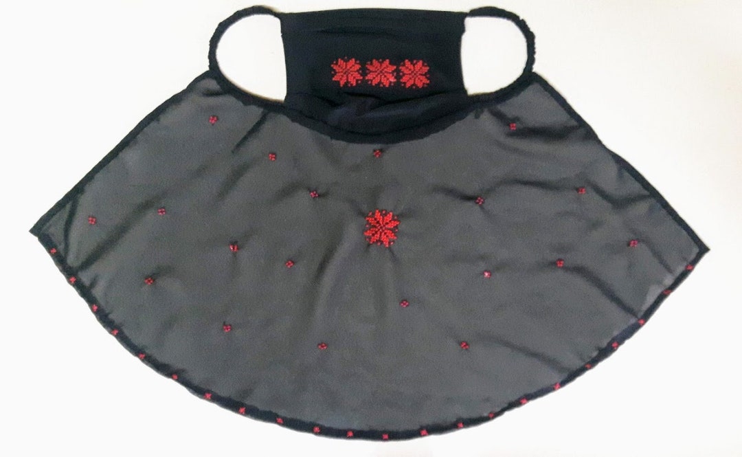 Palestinian Embroidered Niqab Mask - Etsy