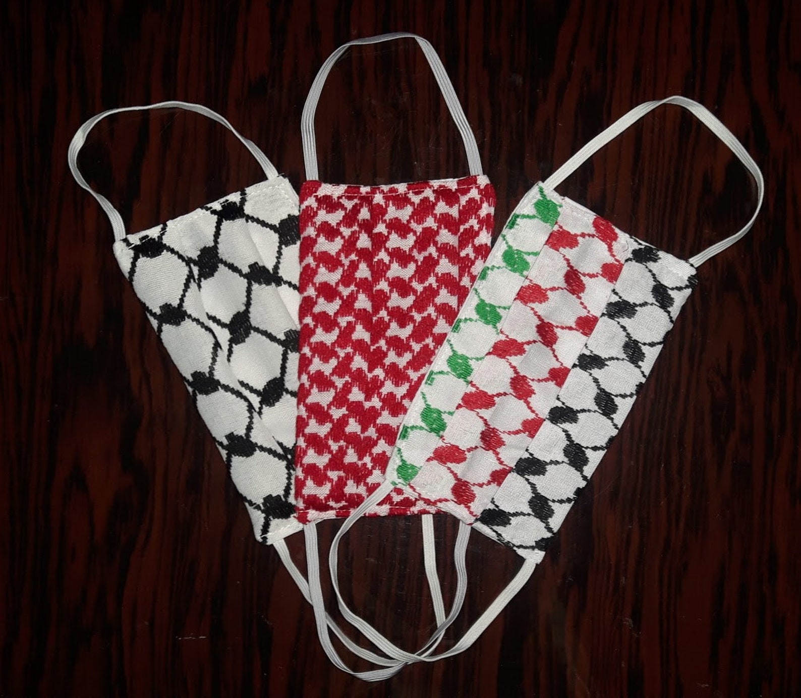 3-pack Palestinian Keffiyeh Masks | Etsy