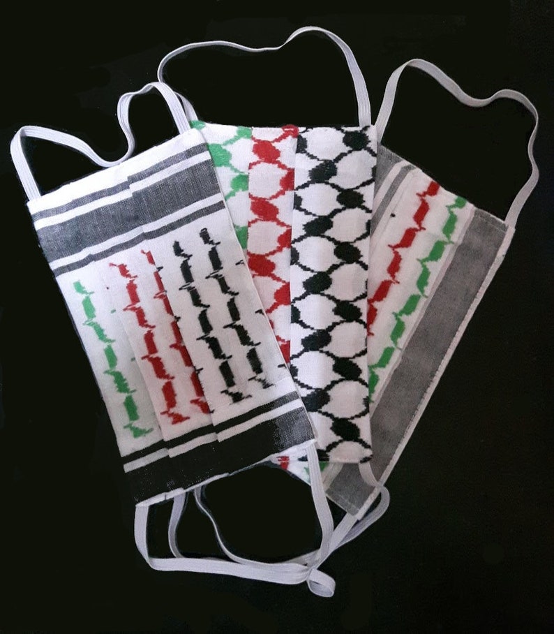 3-pack Palestinian Keffiyeh Masks | Etsy