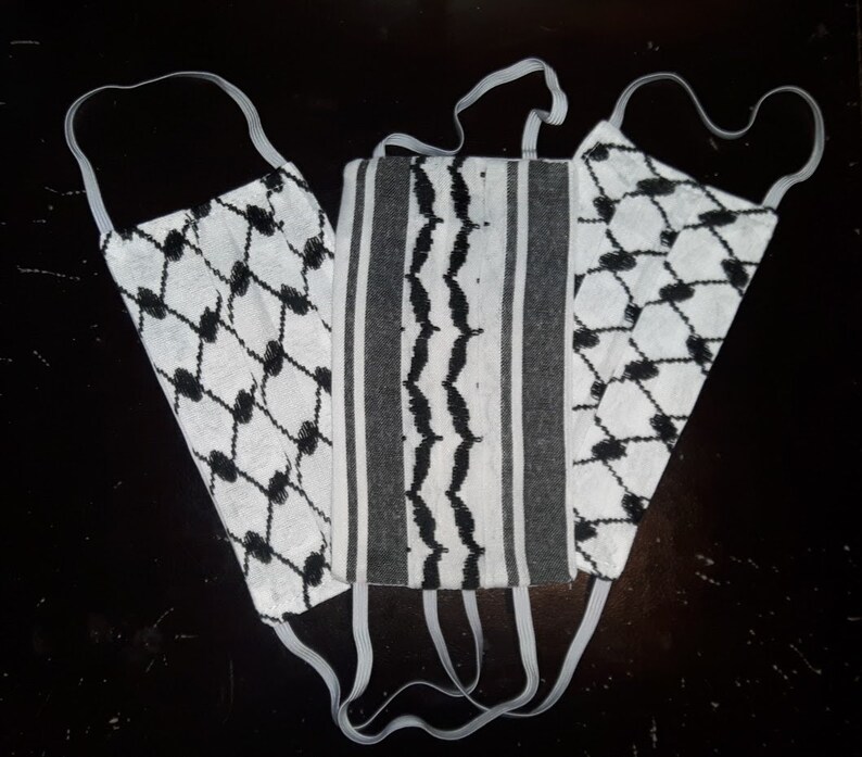 3-pack Palestinian Keffiyeh Masks | Etsy