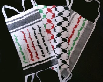 3-pack Palestinian Keffiyeh Masks | Etsy