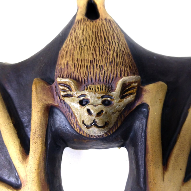 Black Bat Wall Plaque Large Design Garden Art Halloween - Etsy UK