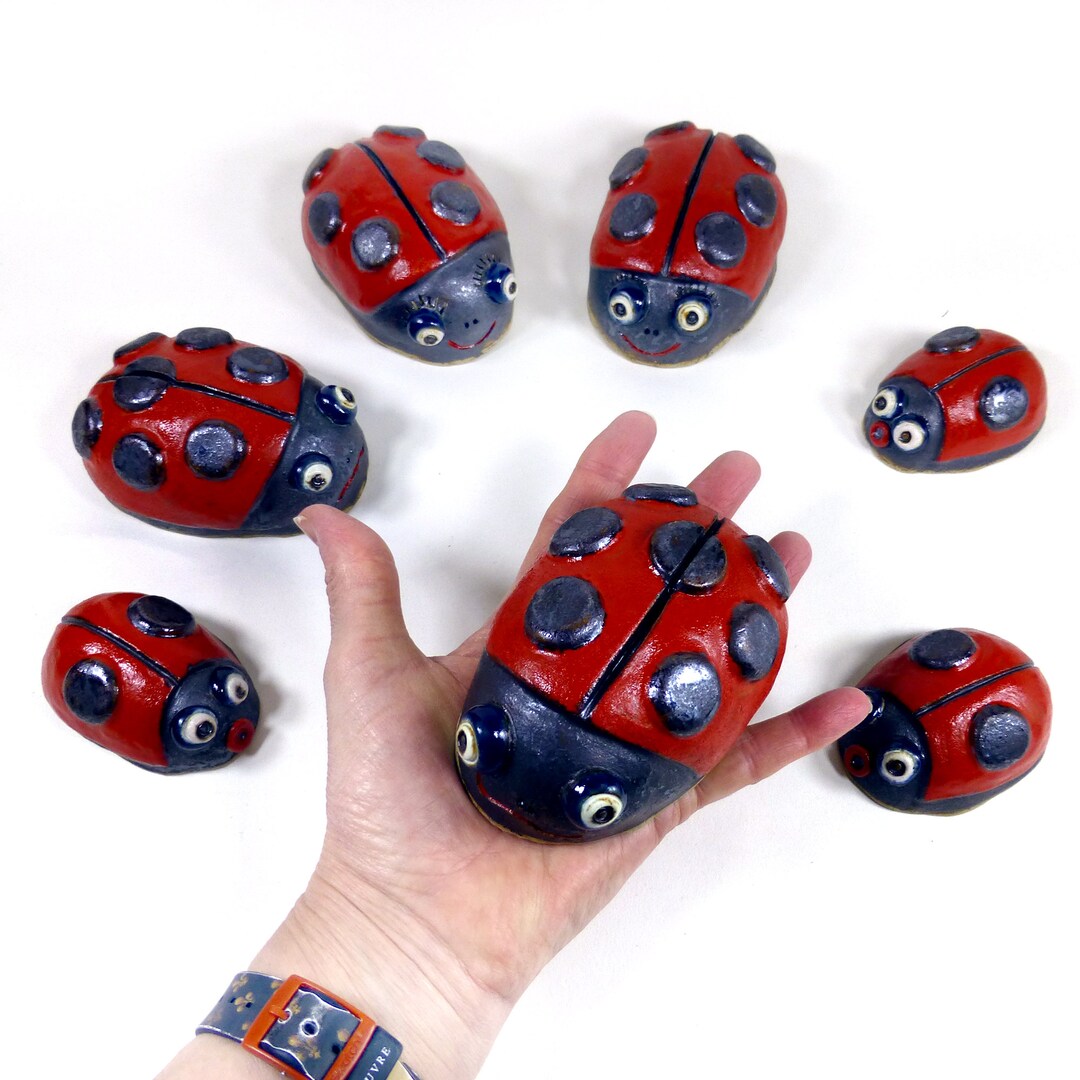 Ladybug Ladybird Male Wall Plaque by Zoo Ceramics Baby Design - Pottery ...