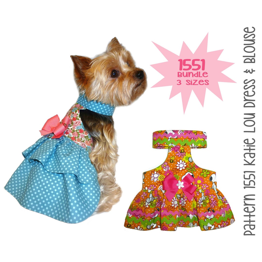 Kati Lou Dog Dress and Dog Blouse Sewing Pattern 1551 Dog - Etsy