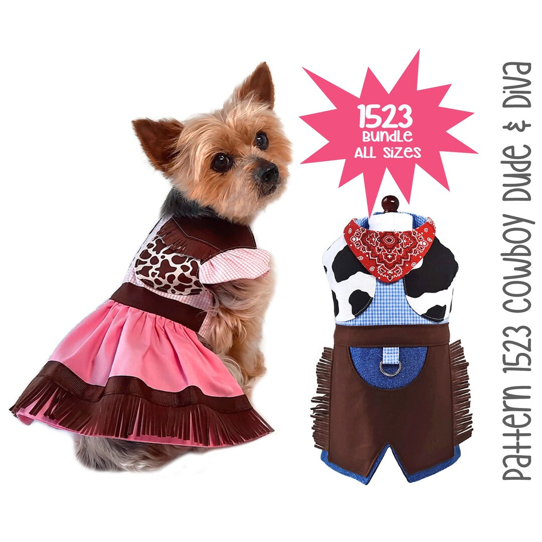 Cowdog Dude and Diva Sewing Pattern 1523 Cowboy Dog and Pet - Etsy