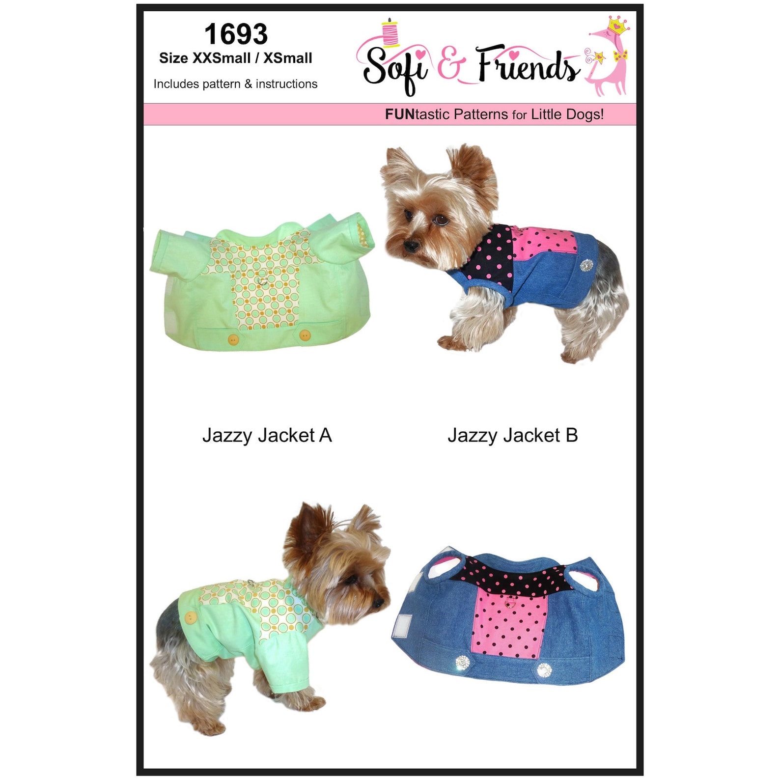 Jazzy Dog Jacket Sewing Pattern 1693 Leather Dog Jackets - Etsy