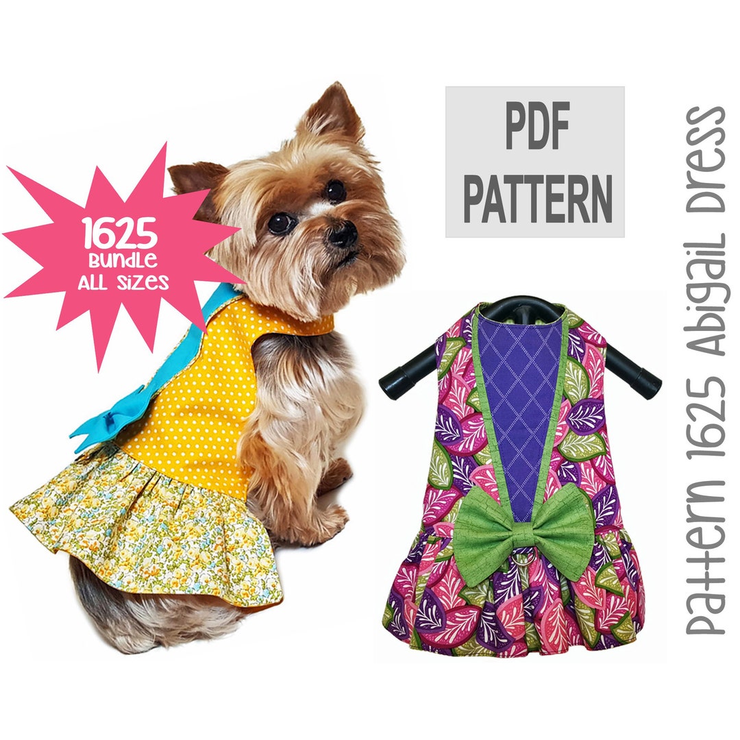 Abigail Dog Dress Sewing Pattern | Bundle All Sizes | PDF DIY Ruffle ...