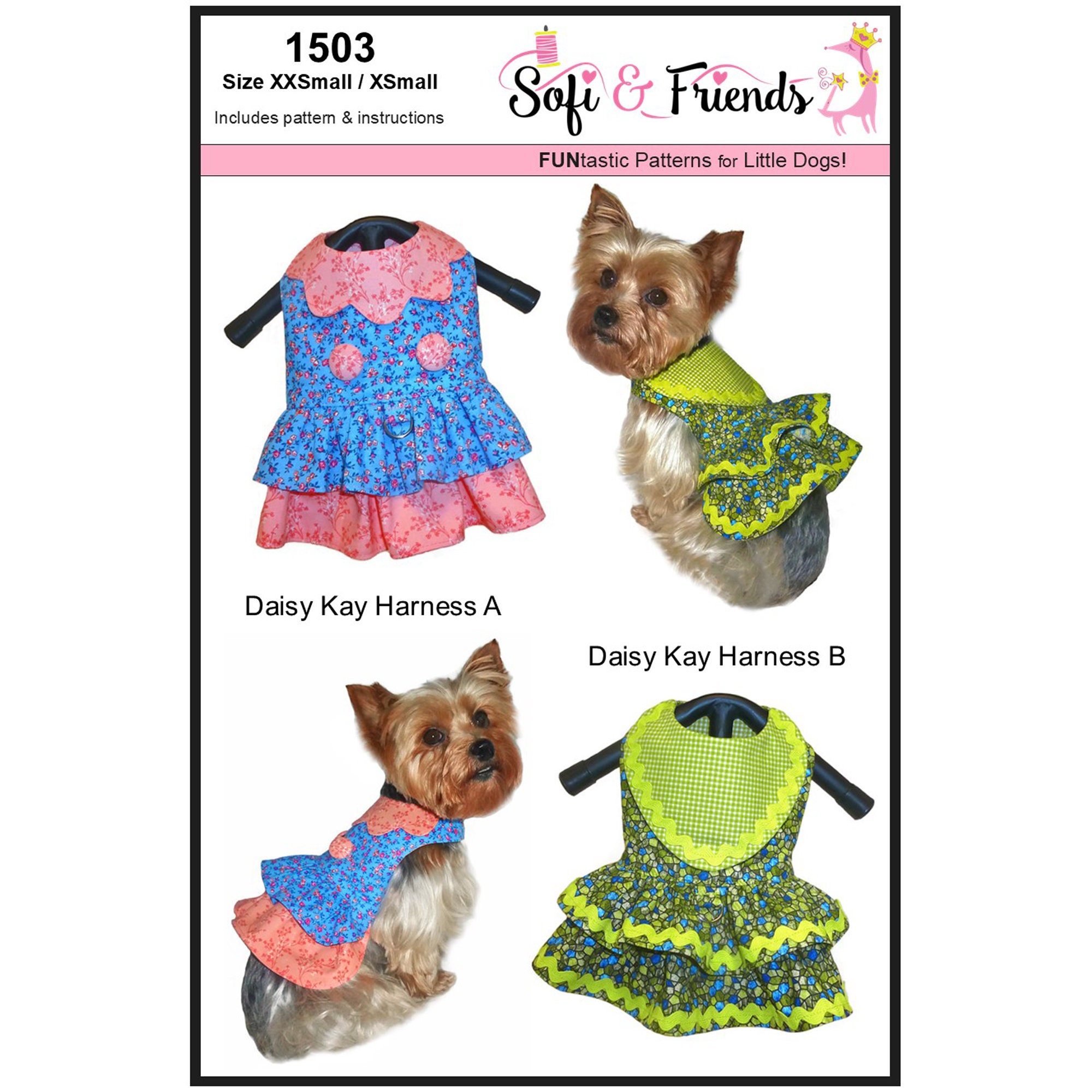 Dog Harness Sewing Pattern 1503 Dog Clothes Patterns Small - Etsy