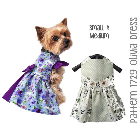 Olivia Dog Dress Sewing Pattern 1729 Pet Dog Cat Dresses - Etsy