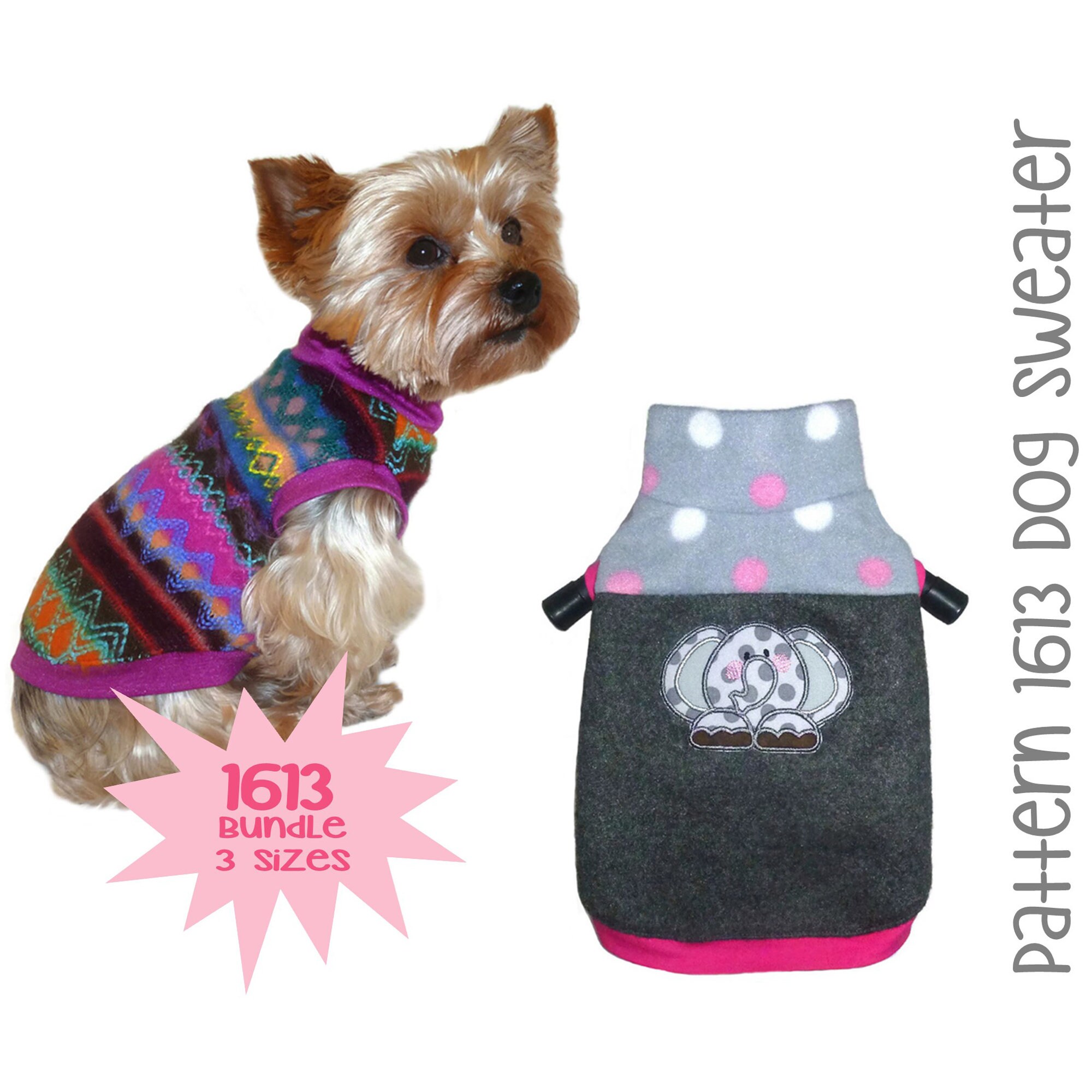Dog Sweater Sewing Pattern 1613 Dog Clothes Patterns Small Etsy Dog Sweater Sewing Pattern 1613 Dog Clothes Patterns Small Etsy