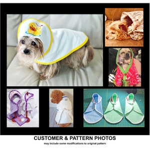 Dog Bathrobe and Towel Sewing Pattern 1665 - Dog Clothes Patterns - Dog ...