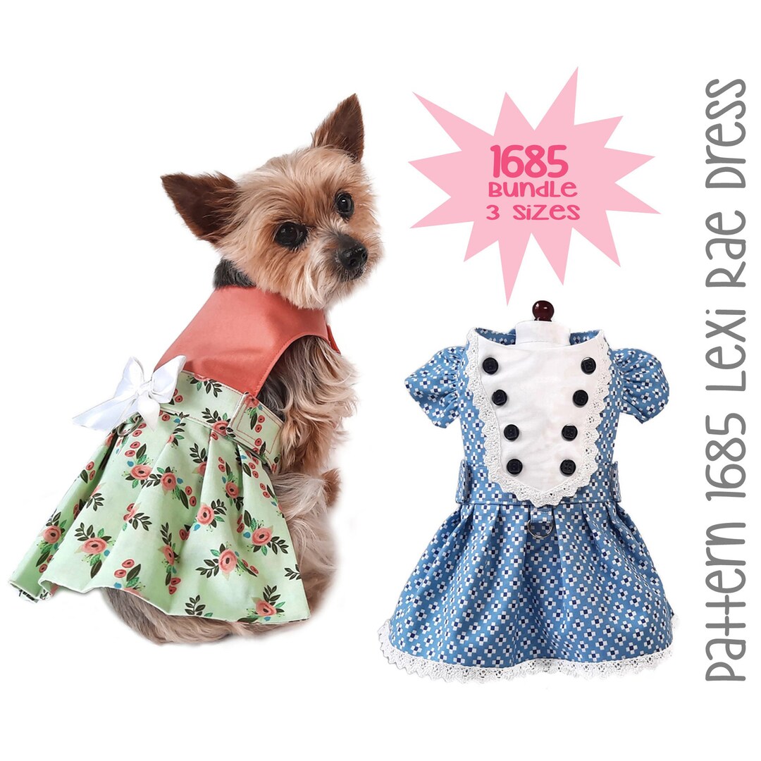Lexi Rae Dog Dress Sewing Pattern 1685 Dog and Cat Clothes - Etsy
