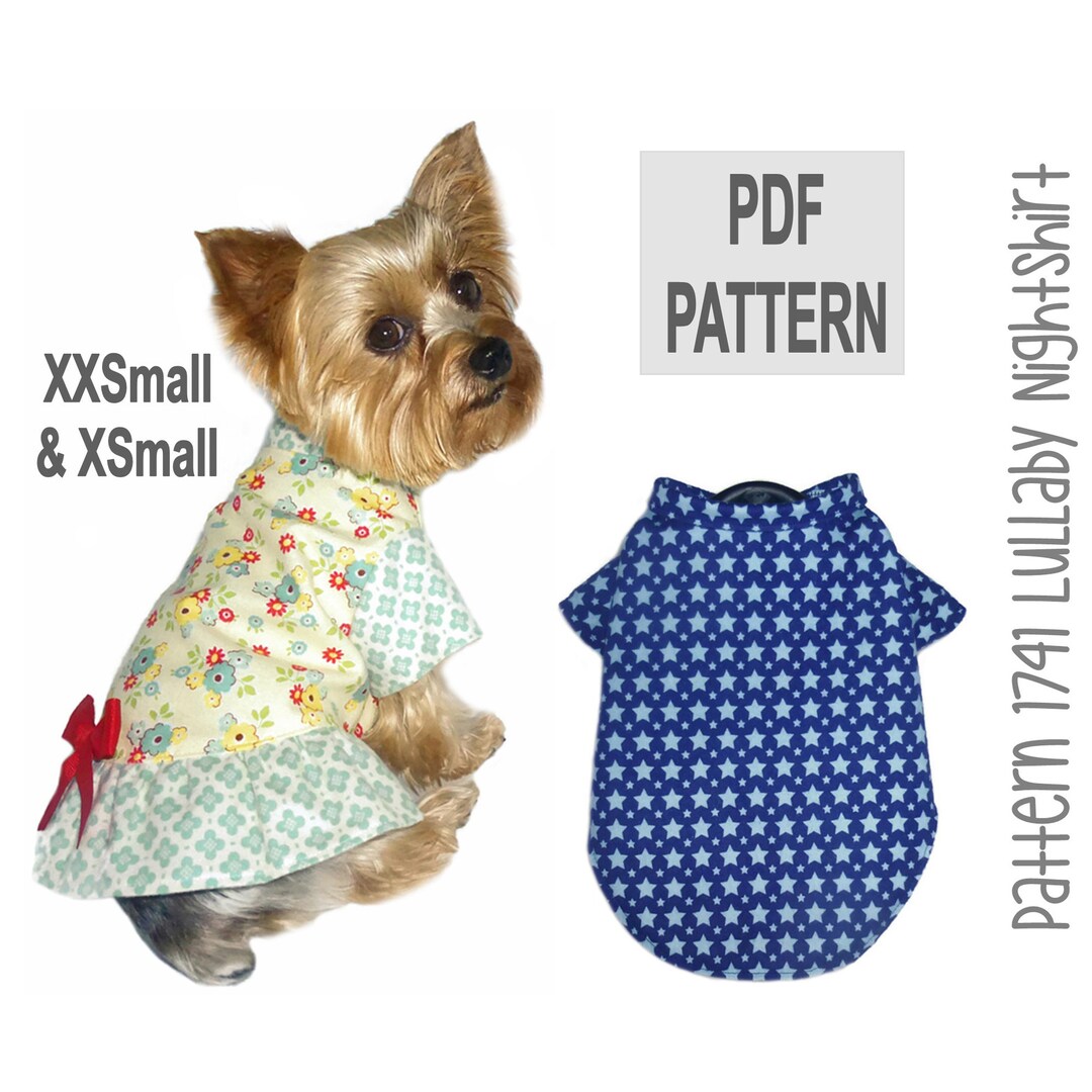 Dog Pajama Sewing Pattern Xxsm/xsm – PDF DIY Warm Winter Flannel ...