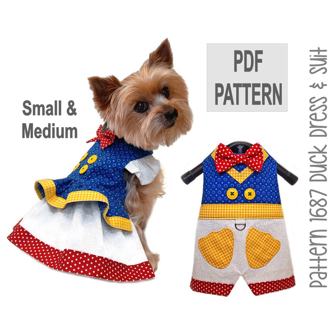 Qwackers Dog Dress and Dog Suit Sewing Pattern 1687 Dog Duck Costume ...