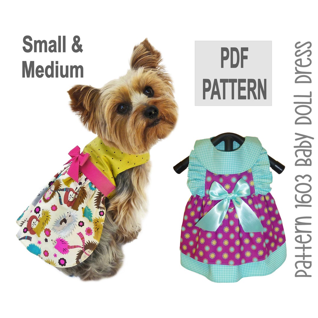 Baby Doll Dog Dress Sewing Pattern 1603 | Sm & Med | PDF Download Pet ...