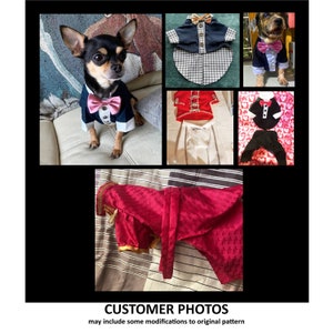 Dog Tuxedo Sewing Pattern 1792 - Dog Wedding Attire - Pet Cat Dog Suit ...