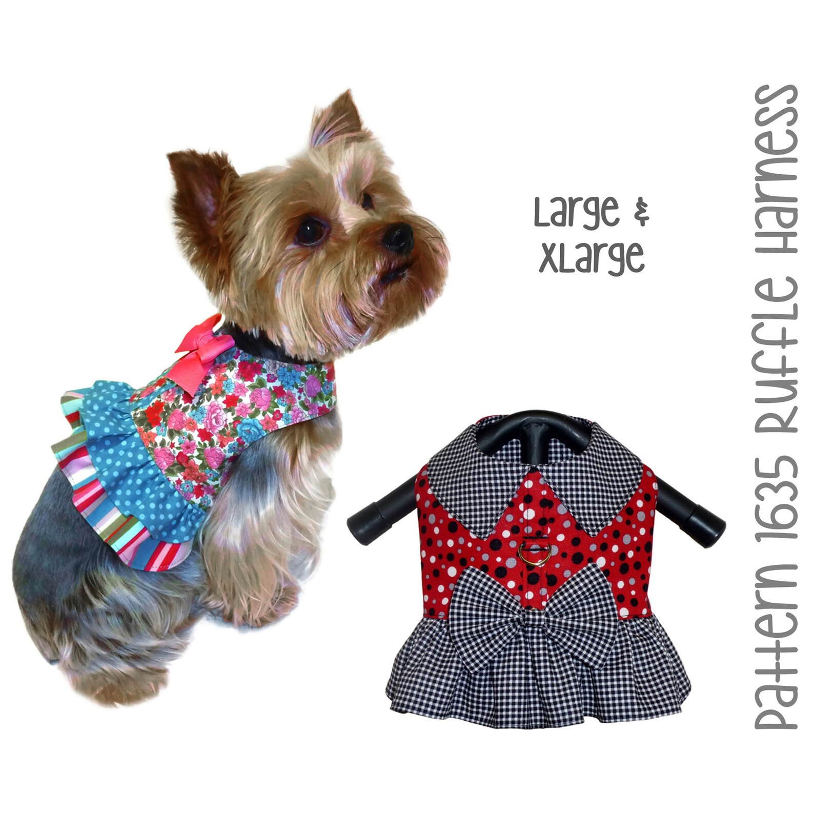 Ruffle Dog Harness Sewing Pattern 1635 Dog Clothes Patterns - Etsy