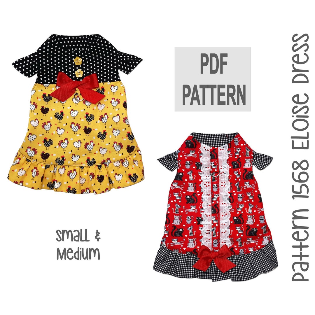 Eloise Dog Dress Sewing Pattern 1568 | Sm/med | Sew Easy Classic A-line ...
