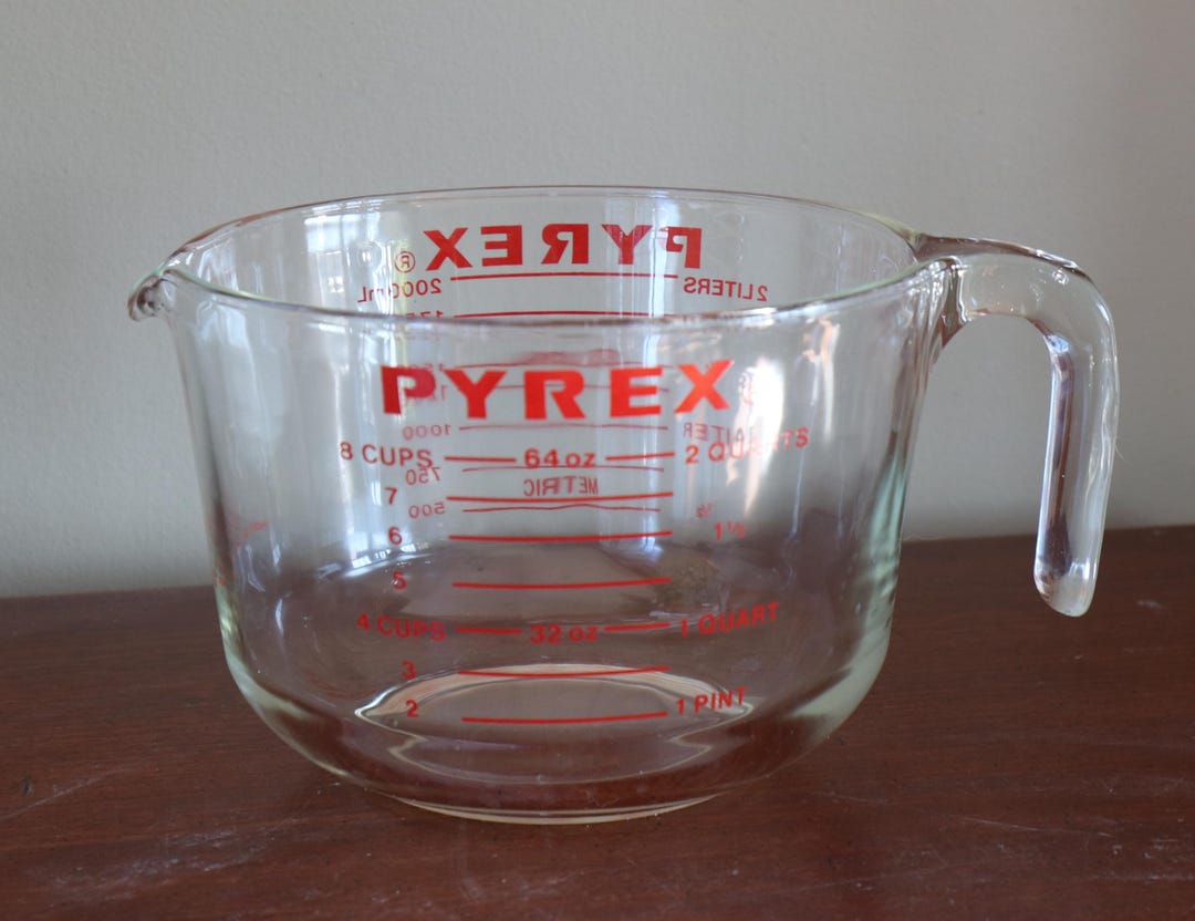 Vintage Hard-to-find Pyrex 8-cup Clear Glass Measuring Cup 64 Oz 2 ...