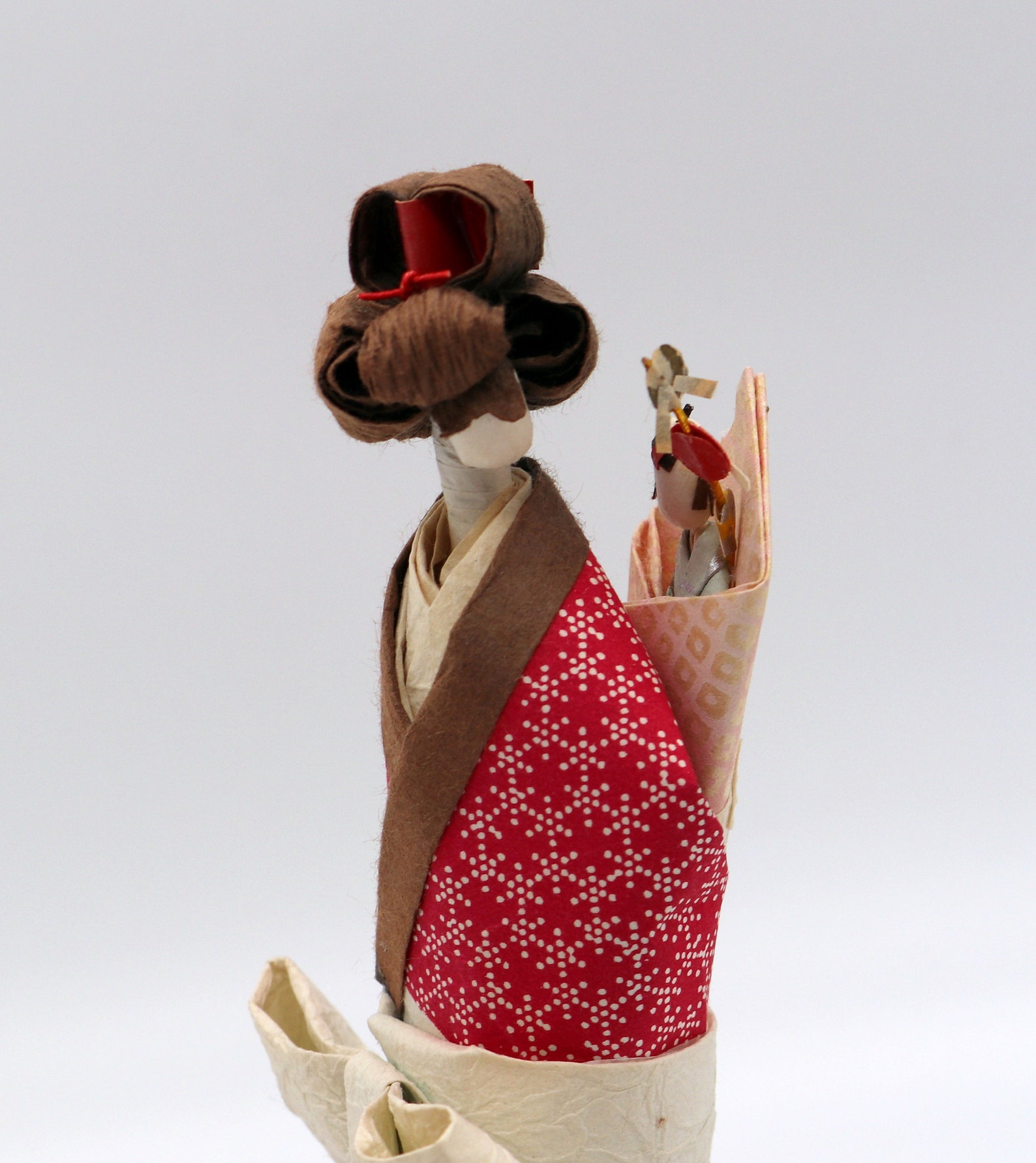 Vintage Babysitter KOMORI Geisha Girl Japan Japanese Origami Paper Doll ...