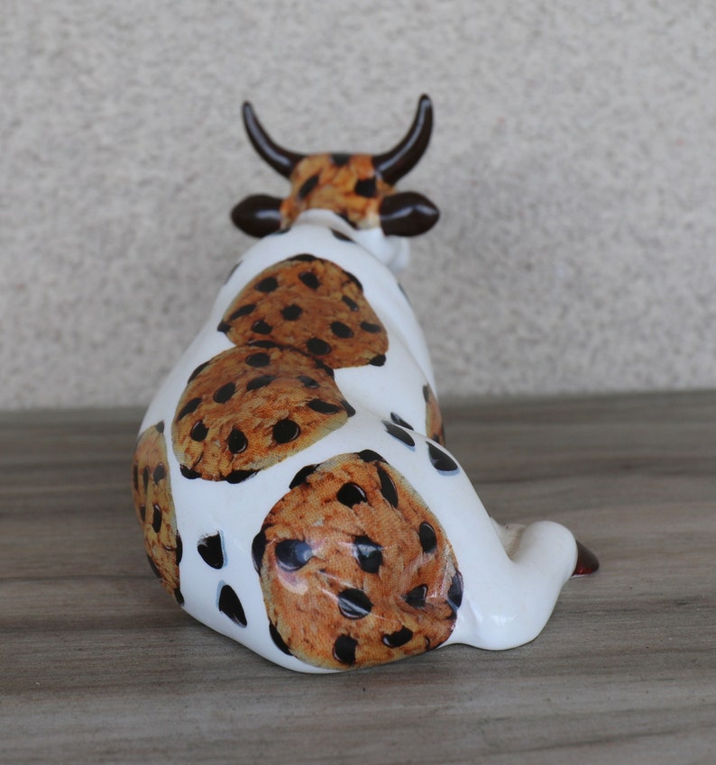 Vintage Cow Parade Ceramic Figurine COOKIES N' CREAM Retired Porcelain ...