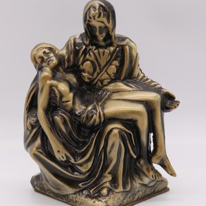 Vintage PIETA STATUE Jesus Christ Virgin Mary Michelangelo Catholic ...