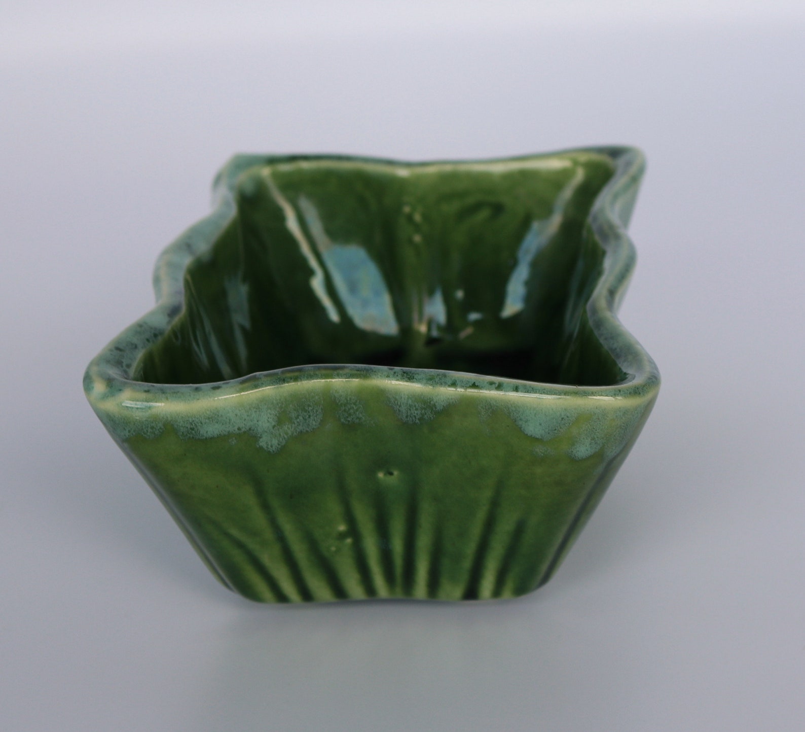 Vintage Art Pottery AVOCADO Green Drip Rectangle Vase/planter - Mid ...