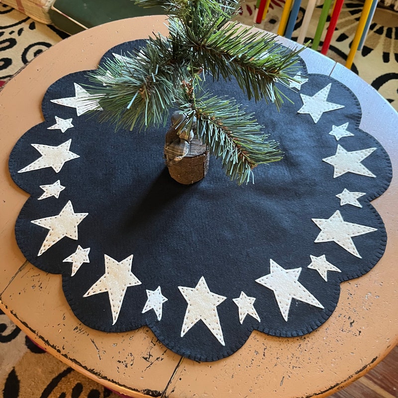 Wool Applique Tree Skirt - Etsy