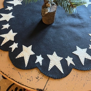 Star Tree Skirt Measuring12 - 24 Inches Across With a Black Background ...