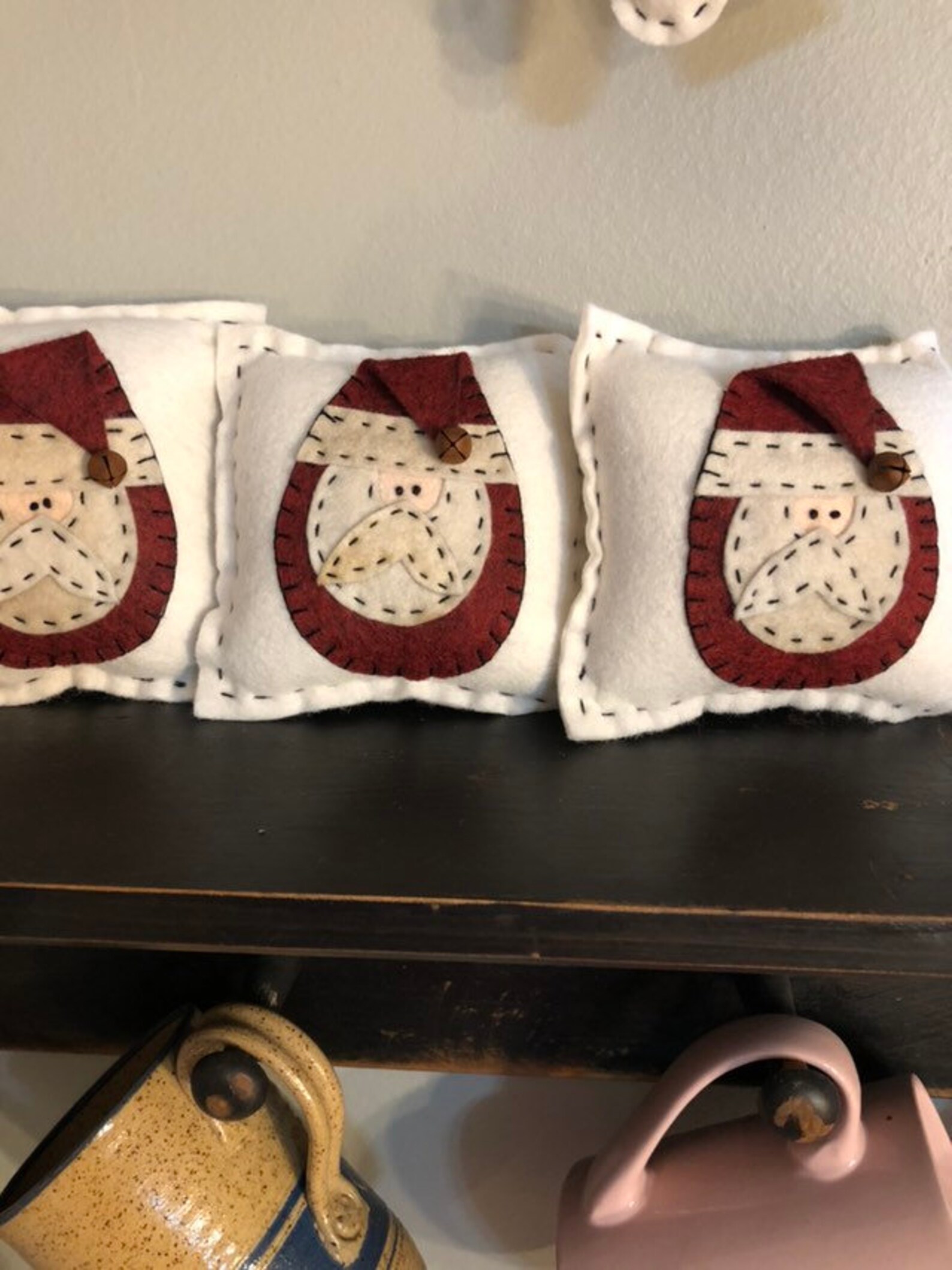 Wool Felt Bowl Filler Santa/ Santa Bowl Filler /wool Felt - Etsy