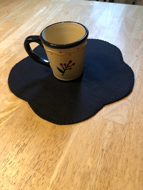 Basic Candle Mat Measuring 12 Inches Across Shown in Black. - Etsy