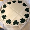 Candle Mat With Shamrock in Center Measuring 8 Inches Across. - Etsy